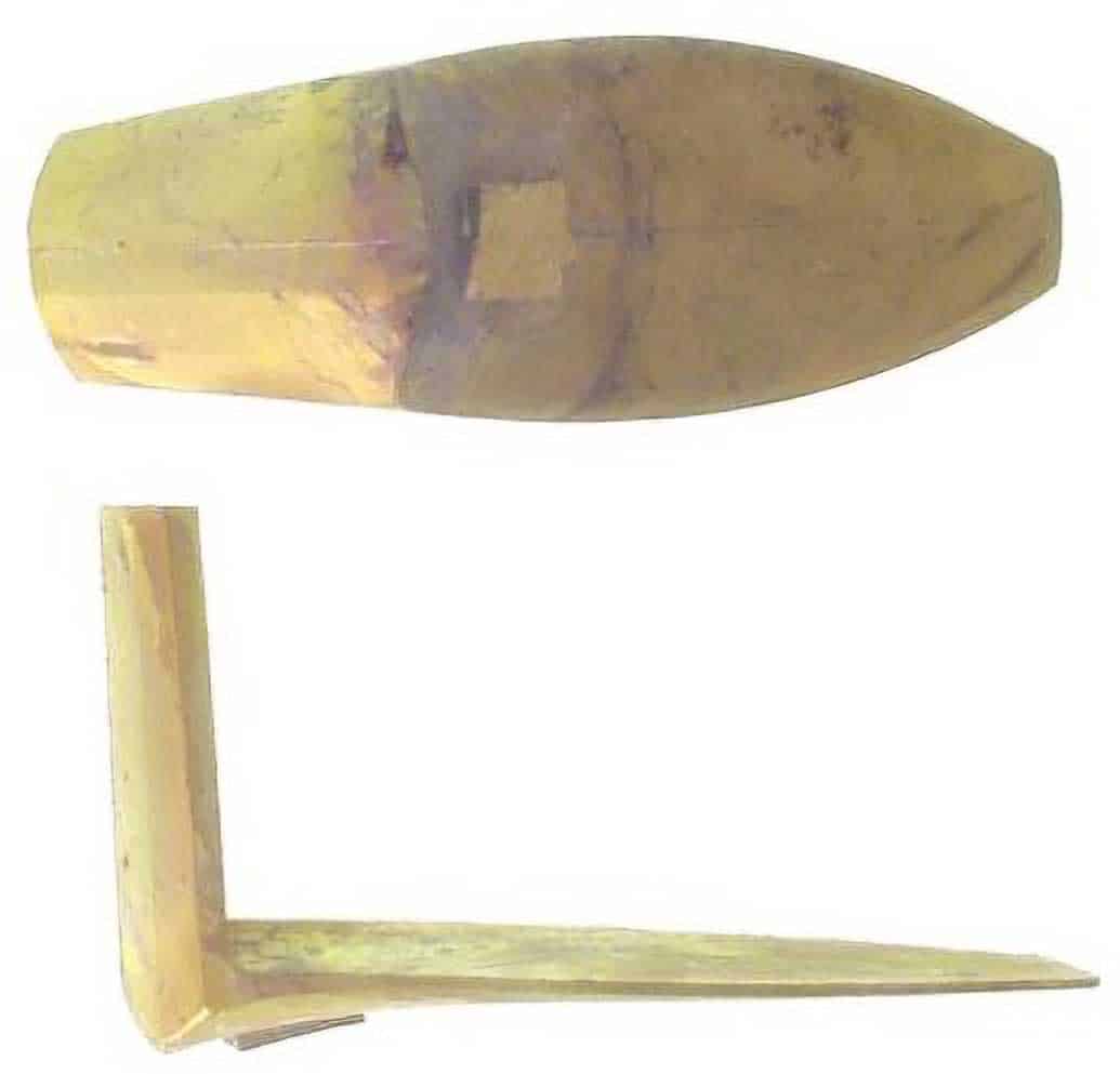 JP Beck Style Butt Plate - Brass - The Gun Works Muzzleloading Emporium