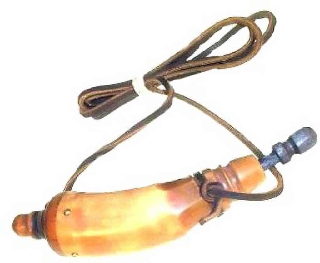 Priming Horn - Deluxe - Brown - The Gun Works Muzzleloading Emporium